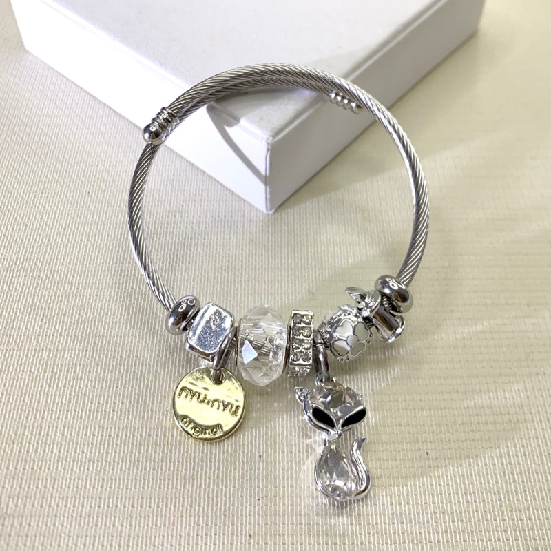 Jual Premium Gelang Pandora Charms Bracelet Serut Titanium Asli Wanita ...