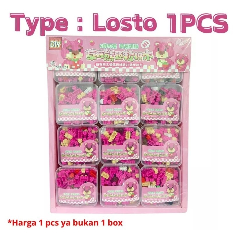 Jual Mainan Balok Susun Nano Block Mainan Disney Sanrio Block Mainan ...