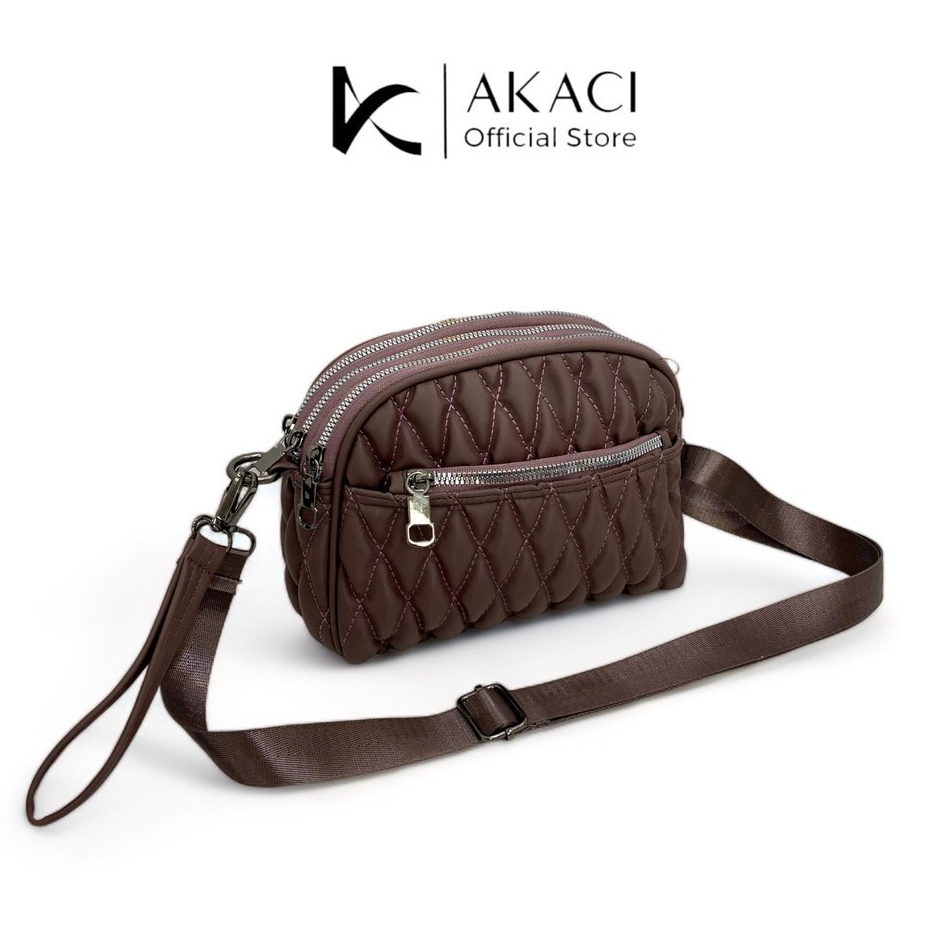 Jual Akaci - NAMI Tas Selempang wanita 09-8224 Bahan Nilon 4 ruang ...