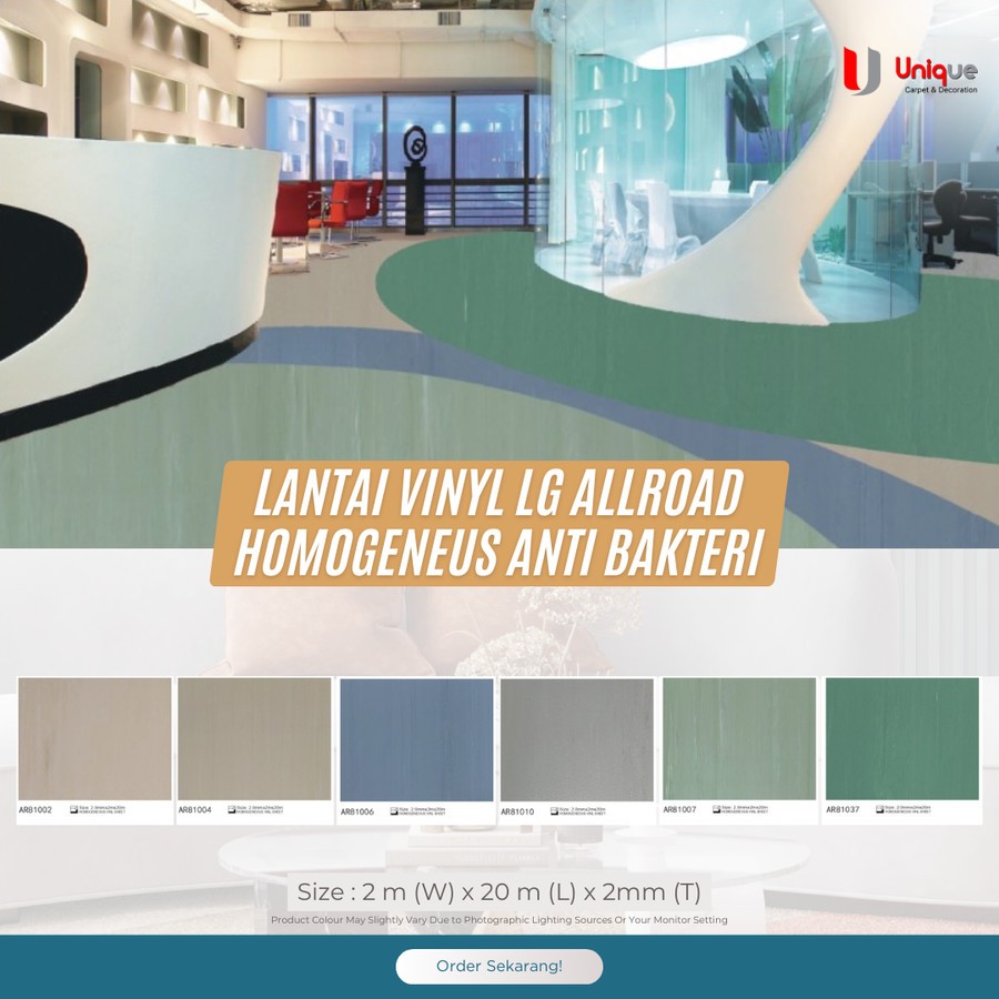 Jual Vinyl Rumah Sakit GFlor 2mm / Vinyl LG Allroad Homogeneus Anti ...