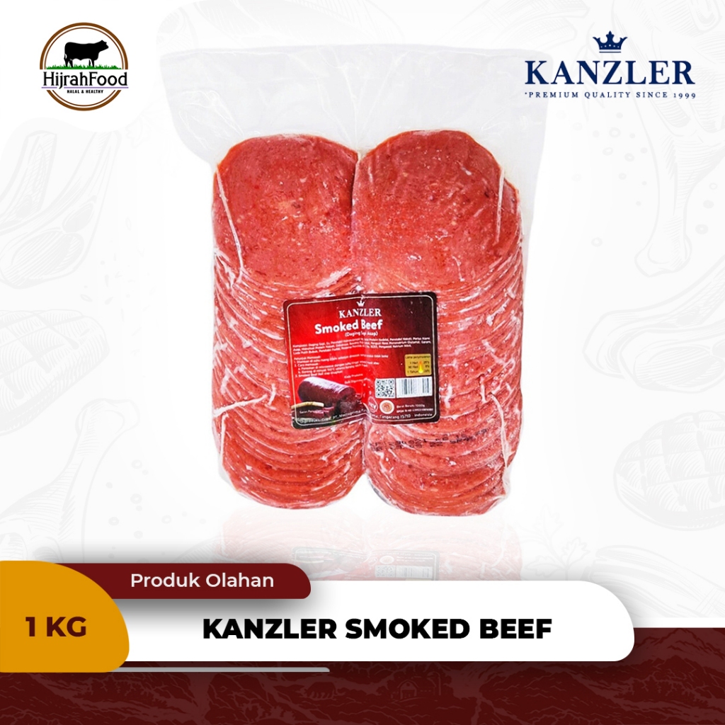 Jual Kanzler Smoked Beef Daging Sapi Asap 1000 gram Extra Meaty ...