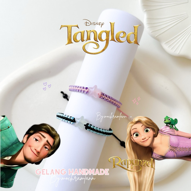 Jual GELANG RAJUT RAPUNZEL & FLYNN | GELANG COUPLE | GELANG TALI RAJUT ...