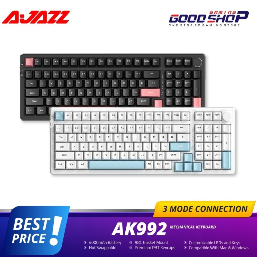 Jual AJAZZ AK992 Gasket Mount Hotswap Mehanical - Gaming Keyboard ...