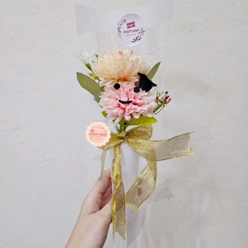 Jual buket bunga wisuda/buket bunga graduation/buket mini/buket murah ...