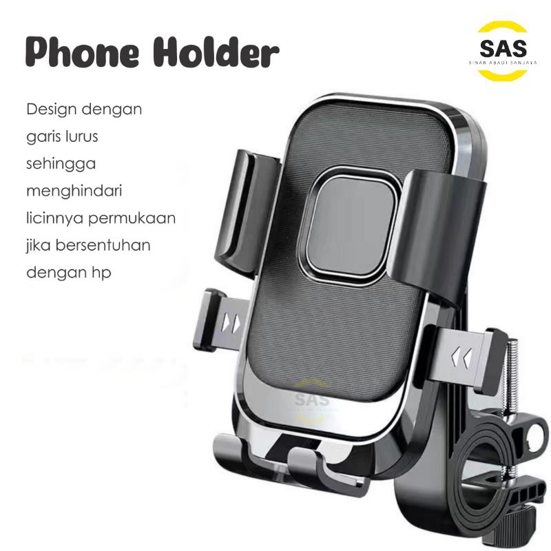 Jual [SAS] Holder HP Motor / Phone Holder Motor Stang Spion / Penyangga Handphone Sepeda ...