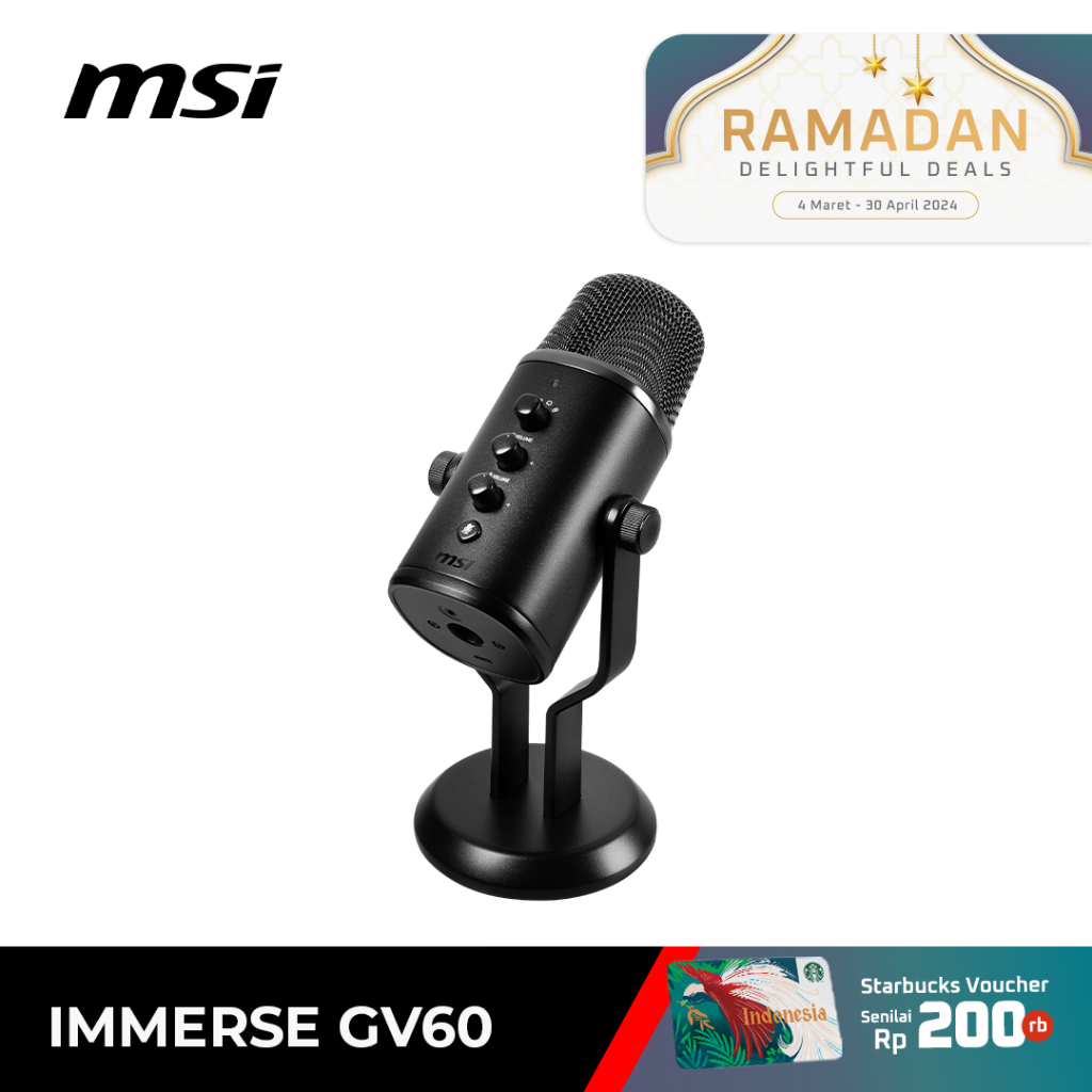 Jual Streaming Microphone MSI Immerse GV60 - Streaming Mic | Shopee ...