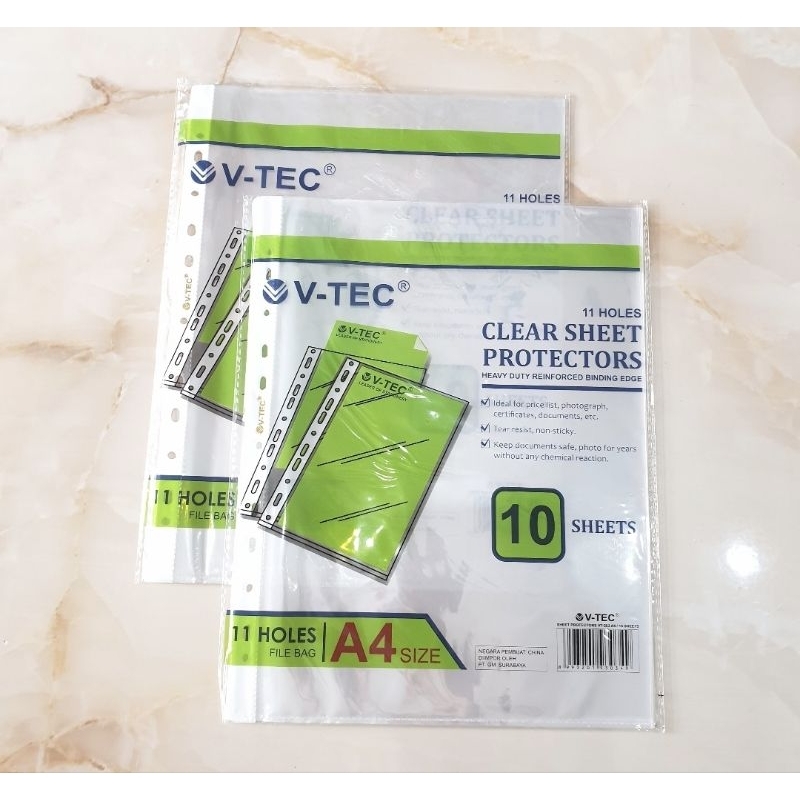 Jual #KarensMart Clear Sheet Protectors V-TEC A4, F4 & Forte F4 (1 Pack ...