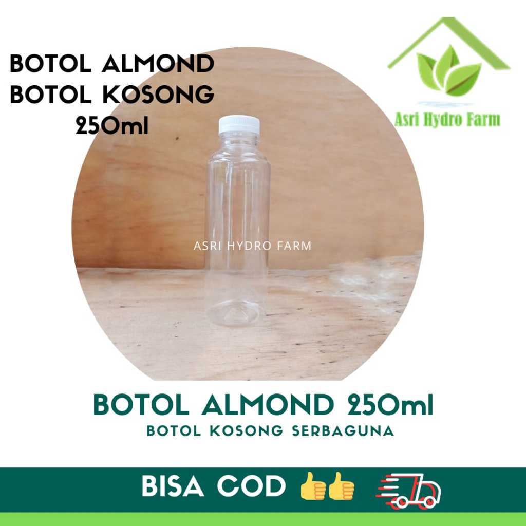 Jual Botol Almond 250 ml Botol Pet 250 ml Botol Minuman | Shopee Indonesia