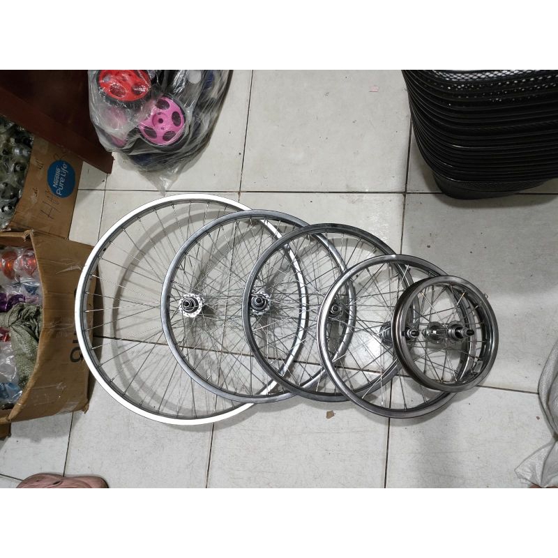 Jual velg besi/alloy untuk depan/belakang uk 12/16/18/20/24/26 | Shopee ...
