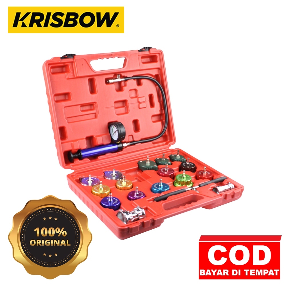 Jual ALAT TEST RADIATOR Krisbow Radiator Cup Pressure Tester Kit ...