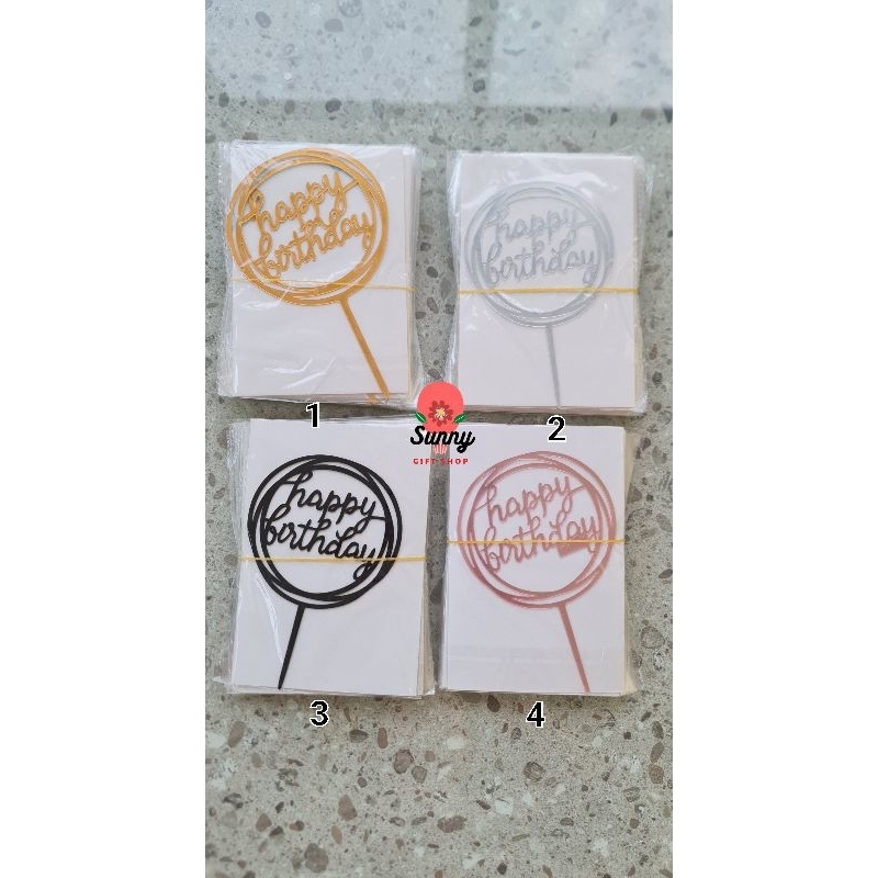 Jual Topper Kue Acrylic / Topper Happy Birthday / Topper Ulang Tahun ...