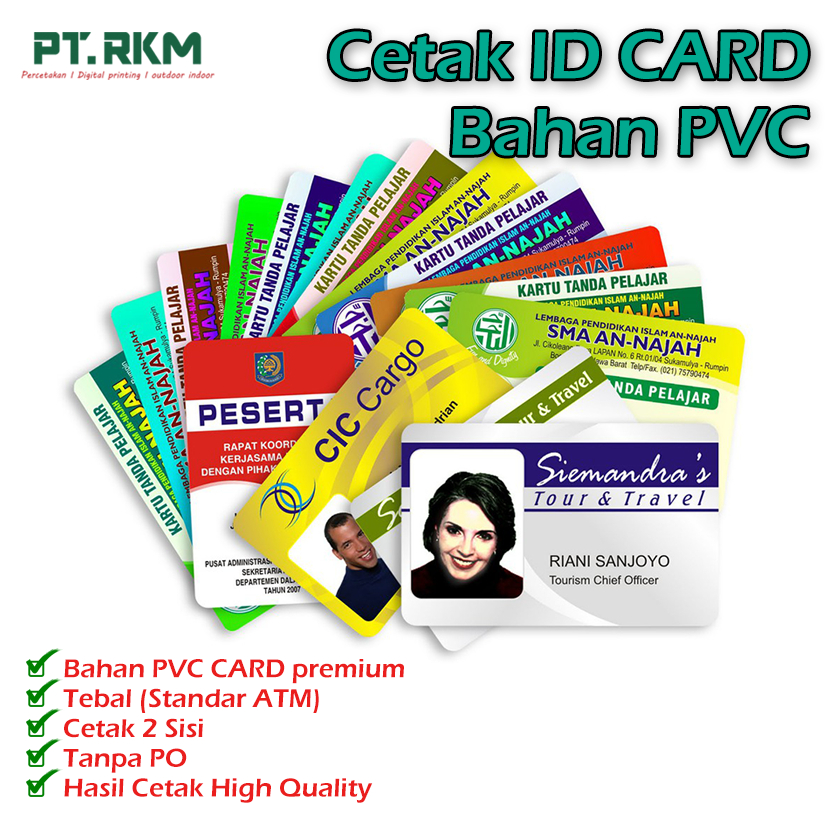 Jual Print ID Card Kartu Member PVC Card Custom ID Card Satuan - 2 SISI ...