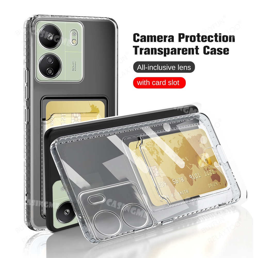Jual CASE REDMI 13C POCO C65 SOFT CASE SLOT CARD KARTU BENING SILIKON ...