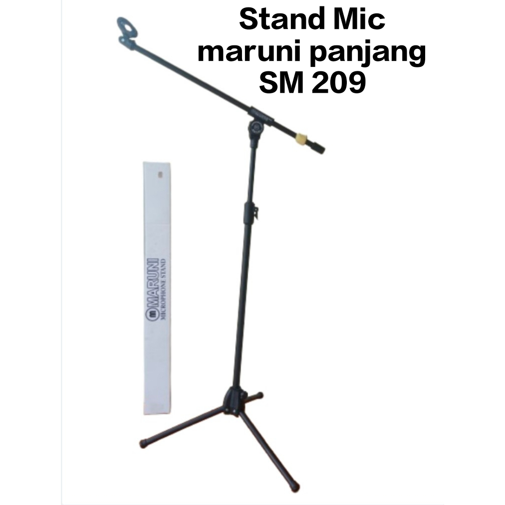 Jual Stand Mic Maruni stand microphone kabel panjang SM 209 Stand ...
