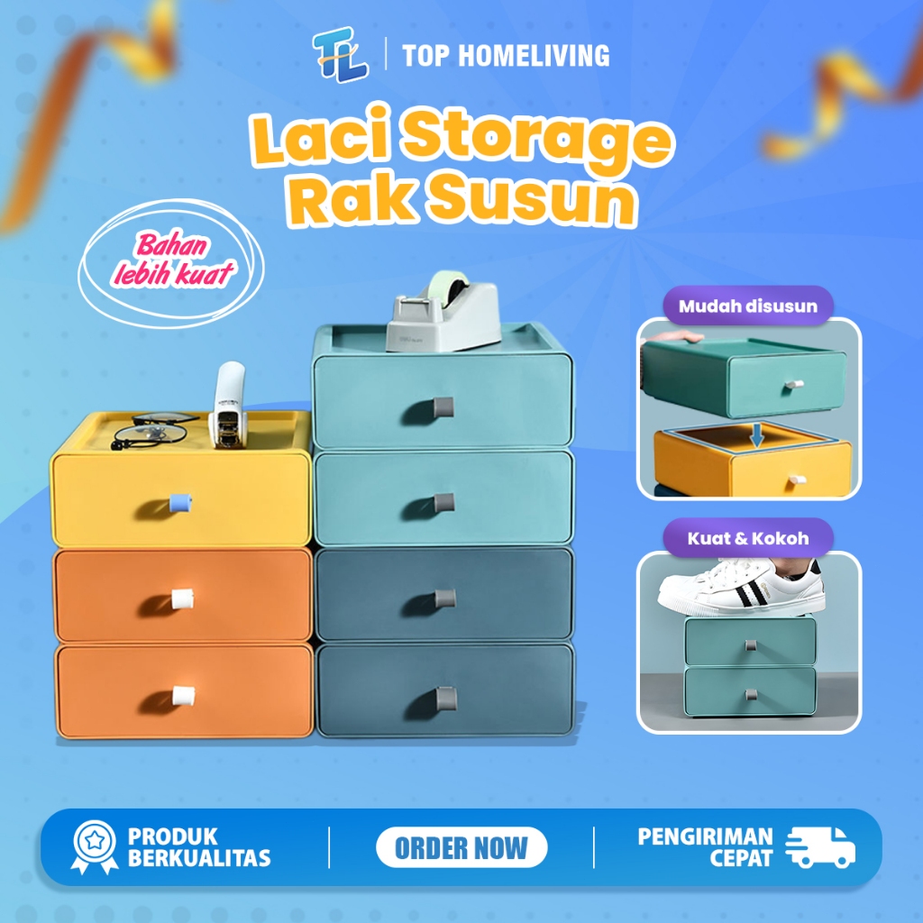 Jual LACI STORAGE BOX SUSUN / LACI KOSMETIK PORTABLE / KOTAK ...