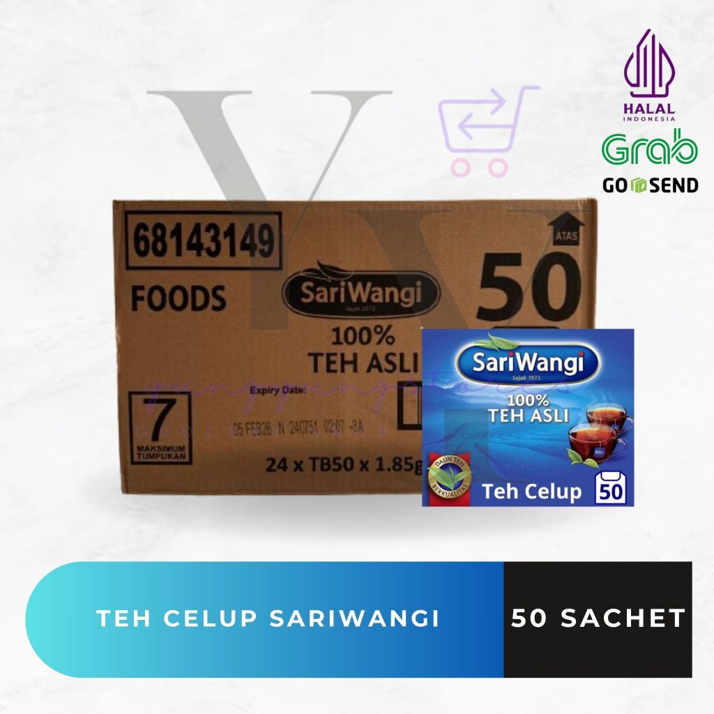 Jual 1 Dus Isi 24 Kotak Sariwangi Teh Celup Teh Asli isi 50 Sachet ...
