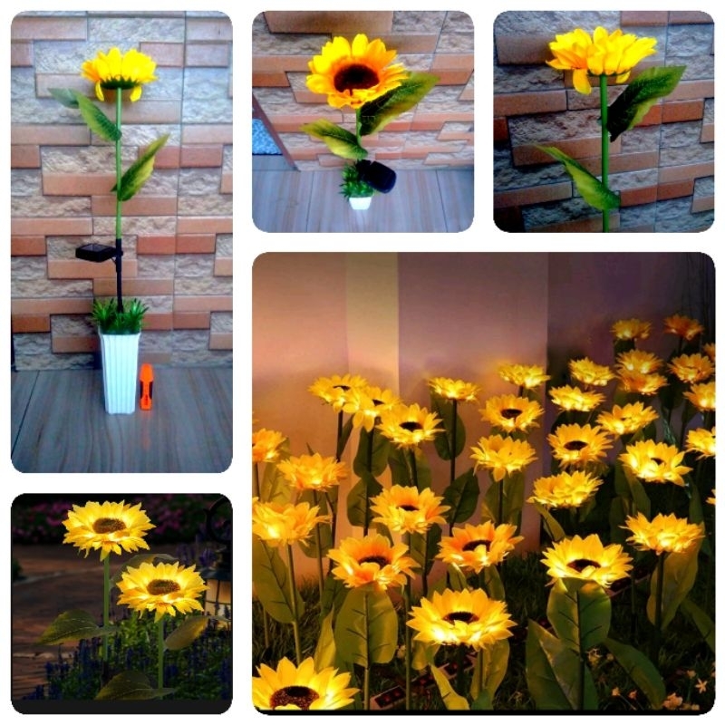 Jual Lampu bunga matahari hias artificial imitasi palsu plastik ...