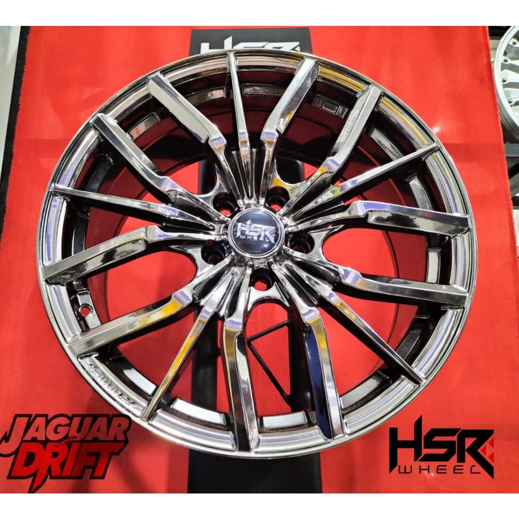 Jual Velg Black Chrome Hsr Evokes Ring 18 Lebar 8 Rata Baut 5 x 114.3 ...