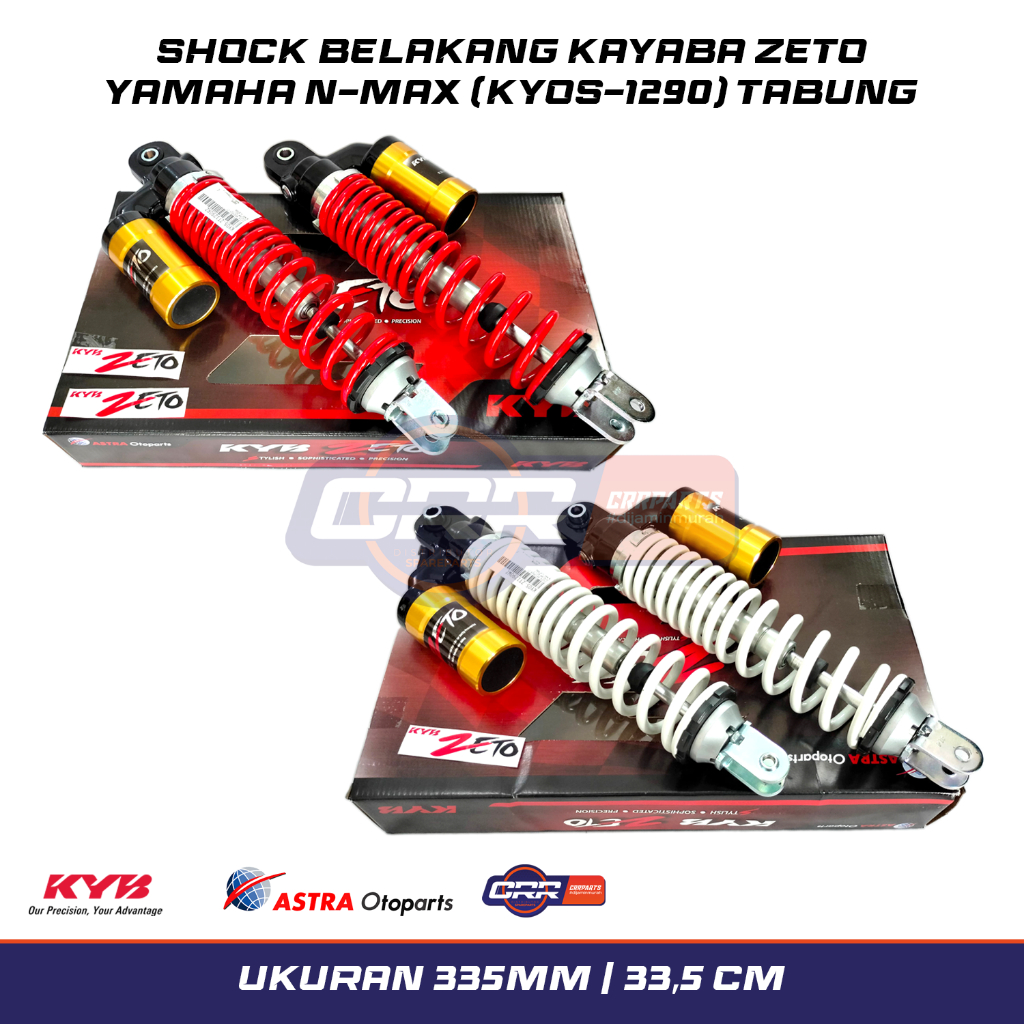 Jual Shockbreaker Belakang Kayaba Zeto Yamaha NMax Model Tabung Warna Merah/Putih Tipe ZT 1290 ...
