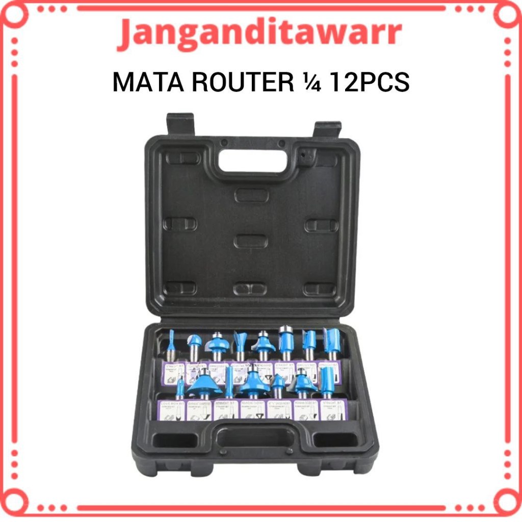 Jual BELTER Mata Router Set Mata Profil Mata Trimmer Set Router Bit Set ...