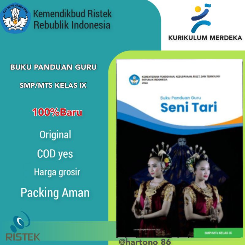 Jual Buku GURU Seni Tari SMP/MTs Kelas 9 Kurikulum Merdeka Kemdikbudristek | Shopee Indonesia