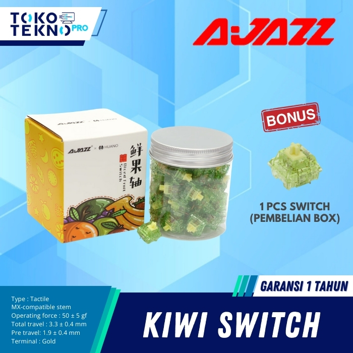 Jual AJAZZ x Huano Kiwi Switch Dice Fruit 3-Pin Mechanical Keyboard ...