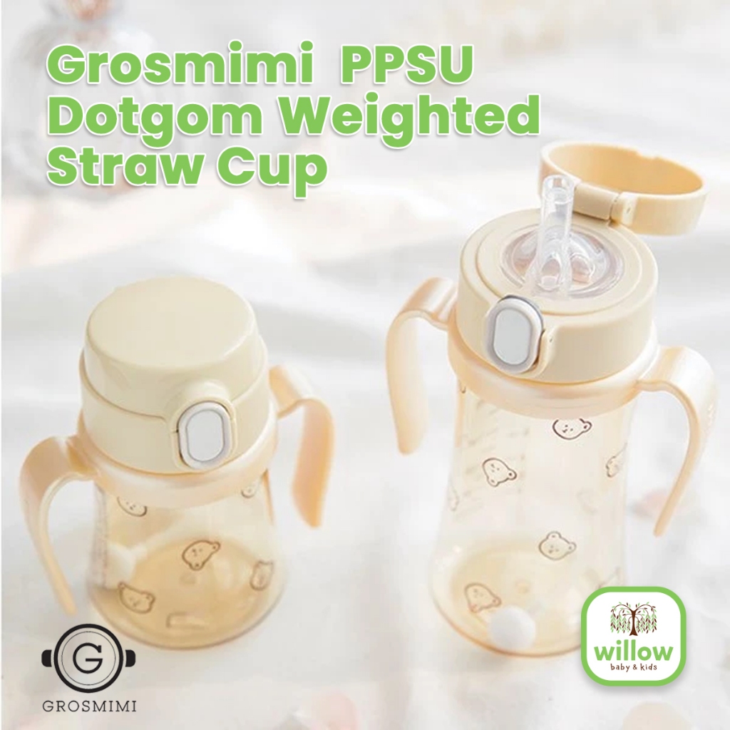 Jual Grosmimi PPSU Dotgom Weighted Straw Cup | Shopee Indonesia