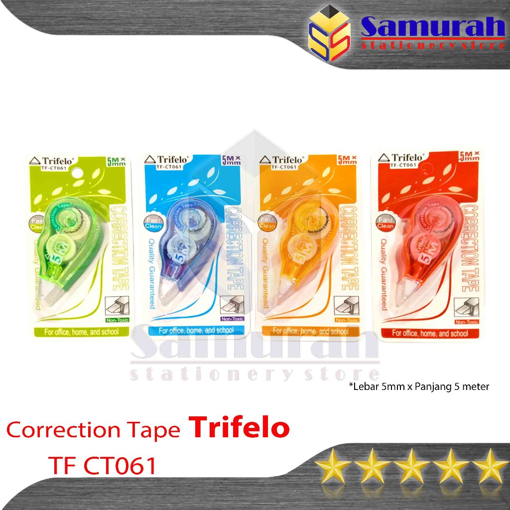 Jual Correction Tape Trifelo TF - CT061 panjang 5 meter / Tip-Ex Rol ...
