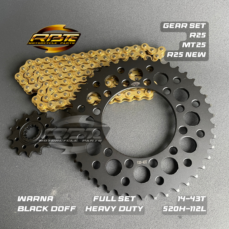 Jual GEAR GIR SET PAKET R25 NEW R25 MT25 14T 43T 520H | Shopee Indonesia