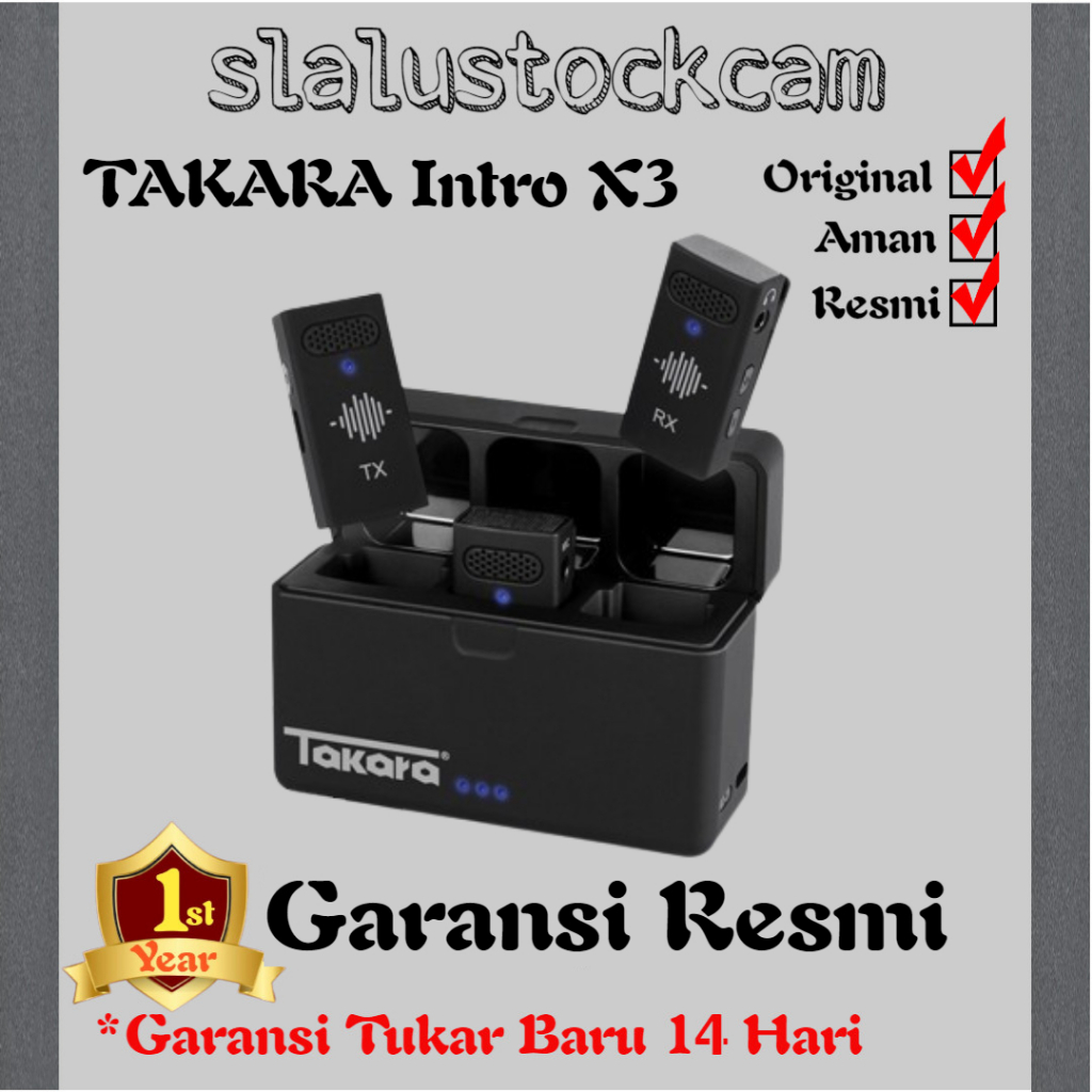 Jual Takara INTRO X3 Digital Wireless Mic Microphone with Charging Case ...