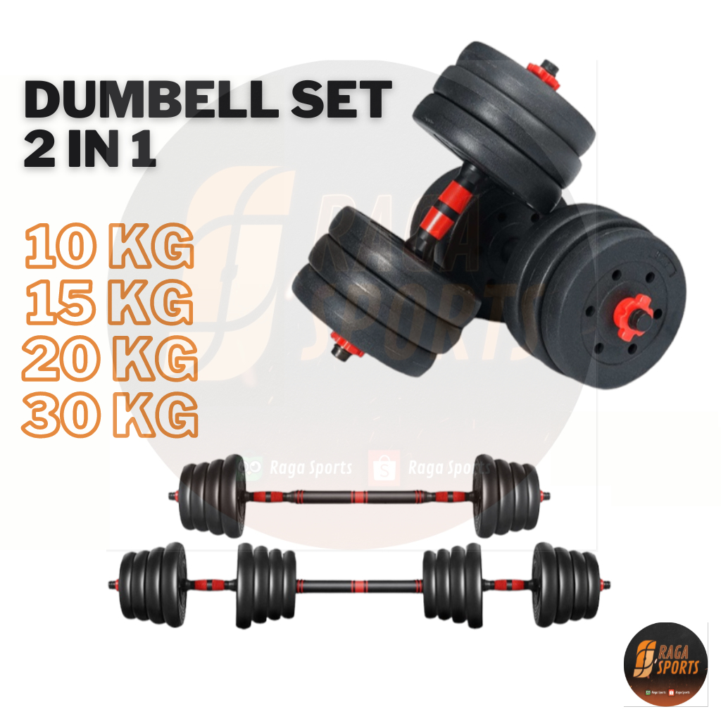 Jual RAGA SPORTS DUMBELL SET 10 KG 15 KG 20 KG 30 KG Barbel Alat Angkat Beban Alat Fitness Rumah ...