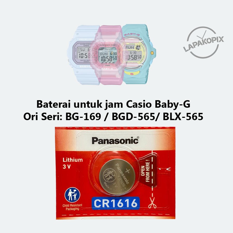 Jual 1 Butir Baterai Jam Tangan Casio Baby-G BG-169 BGD-565 BLX-565 ...