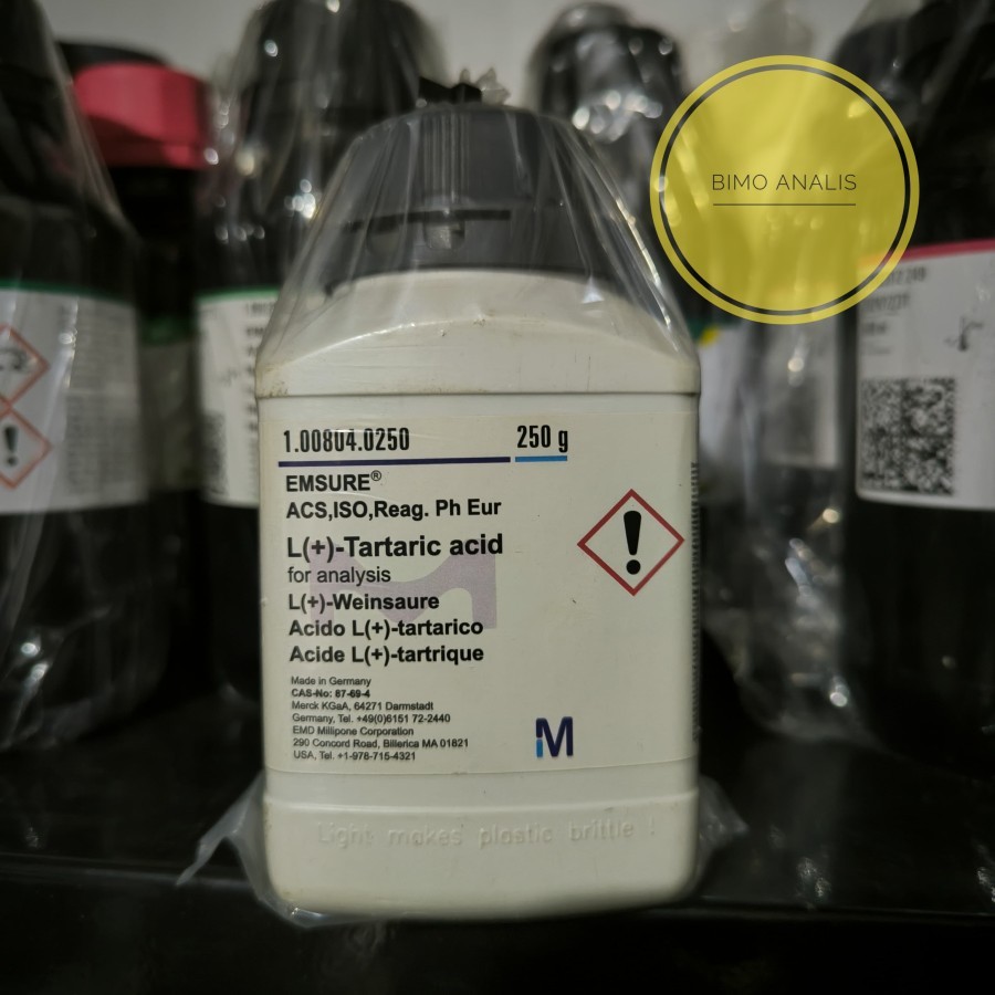 Jual L( )-TARTARIC ACID MERCK 100804 / ASAM TARTRAT ANALIS REPACK ...