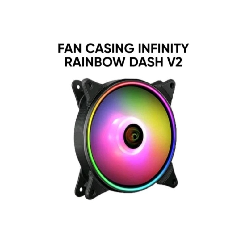 Jual FAN CASING 12CM RGB INFINITY RAINBOW DASH | Shopee Indonesia