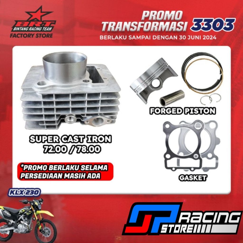 Jual Paket Bore UP KLX 230 - Blok Piston - BRT Promo 3303 | Shopee ...