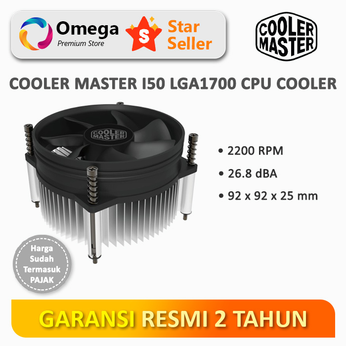 Jual Cooler Master Fan i50 LGA1700 Fan Processor CPU Cooler | Shopee ...