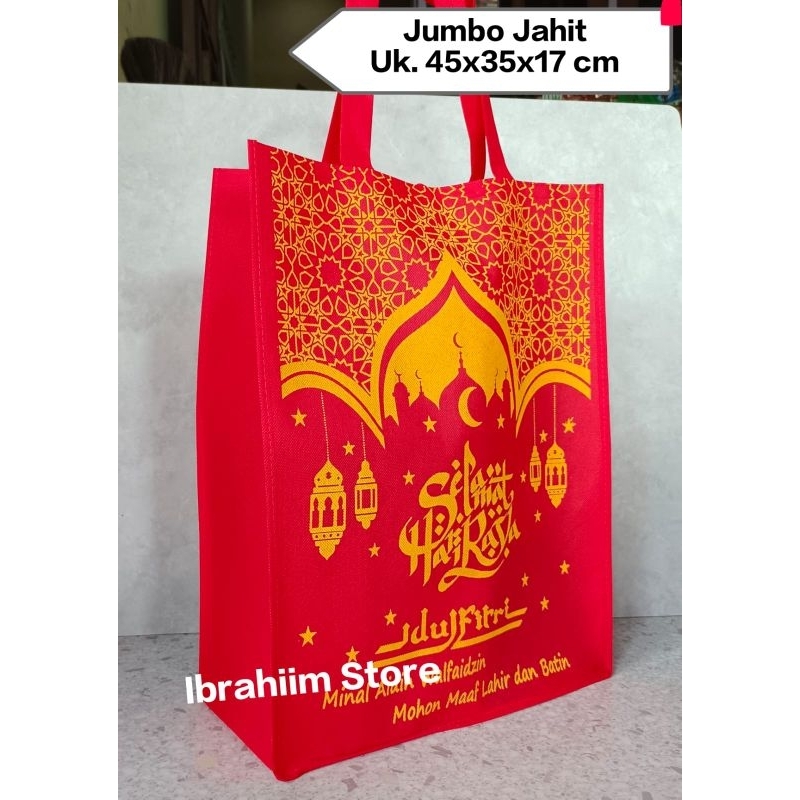 Jual (ISI 12PCS / JUMBO) GOODIE BAG LEBARAN JUMBO TAS PARSEL LEBARAN ...