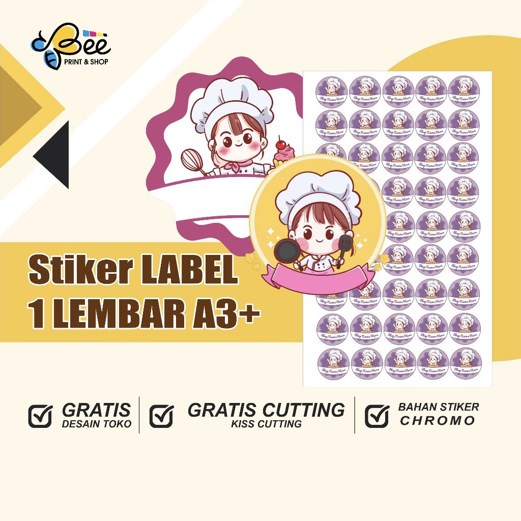 Jual STIKER LABEL KEMASAN / Cetak Stiker Label Bulat / Cetak Stiker ...
