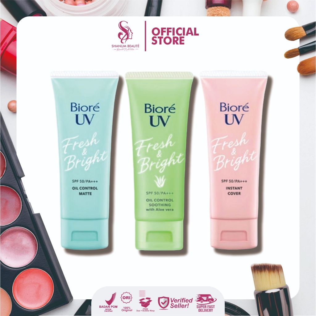 Jual Biore Fresh & Bright UV SPF 50 PA+++ - Sunscreen Biore Oil Control Matte | Sunscreen Biore ...