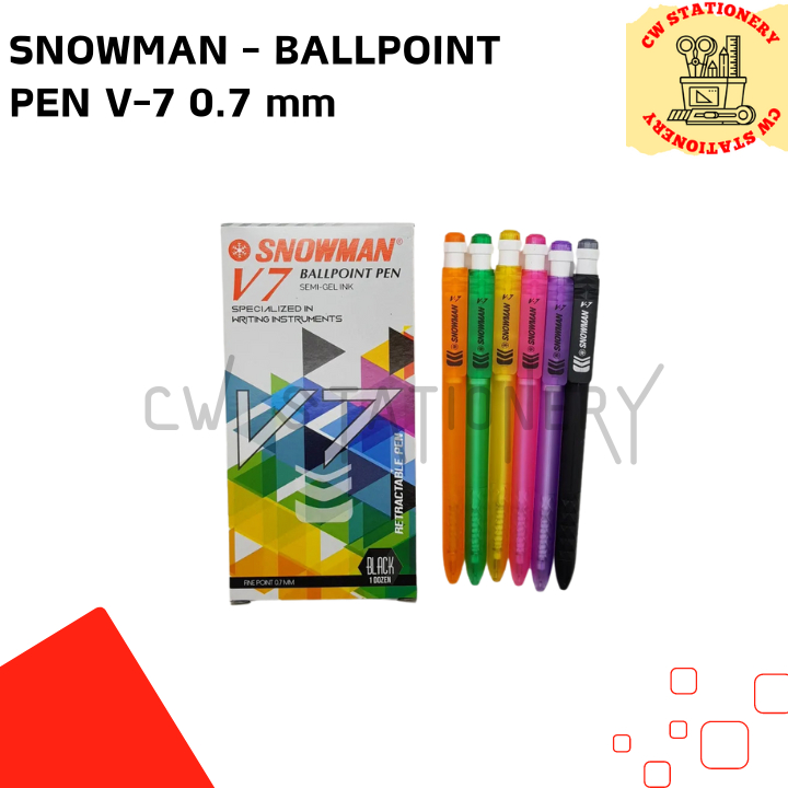 Jual Snowman - Ballpoint Pen / Pulpen / Bolpen V-7 0.7 mm | Shopee ...