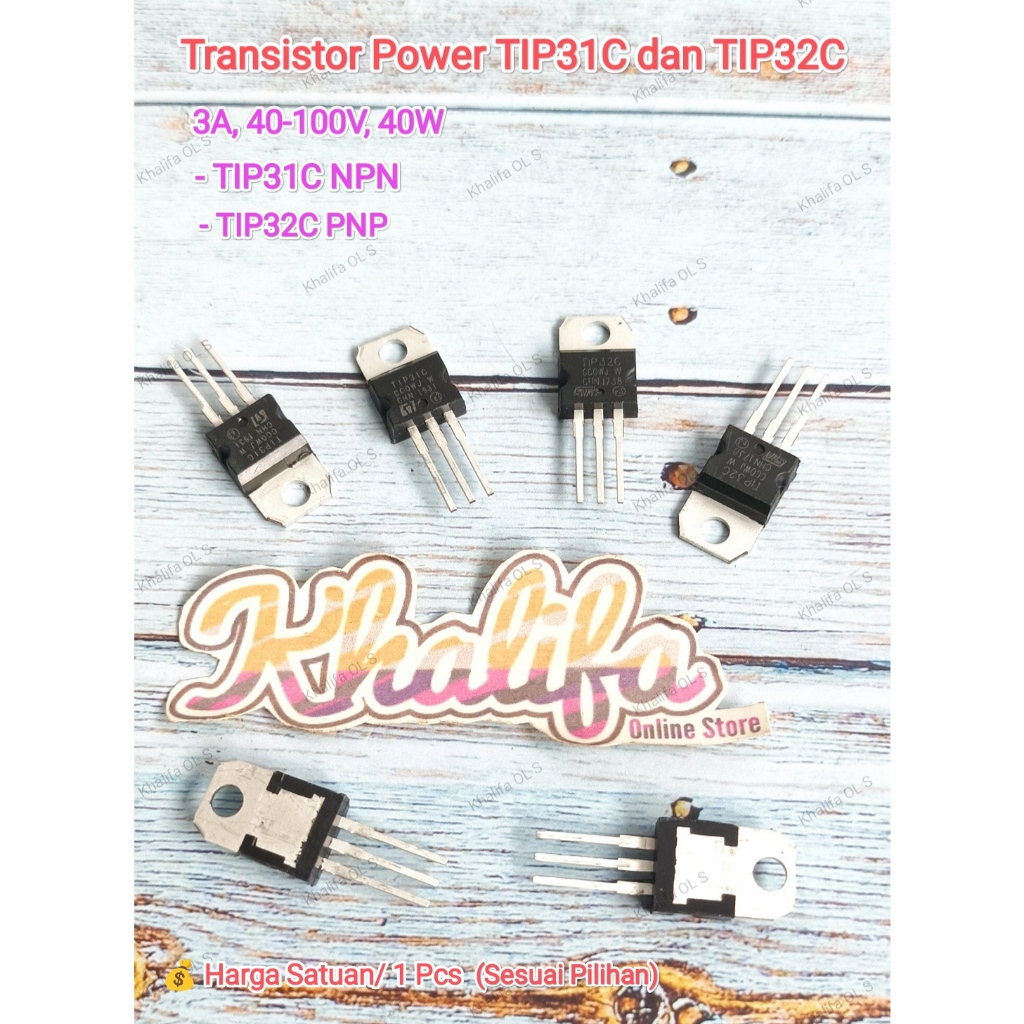 Jual TR Transistor Power Amplifier TIP31C TIP32C TIP 31 32 31C 32C NPN PNP TO-220 Triode ...
