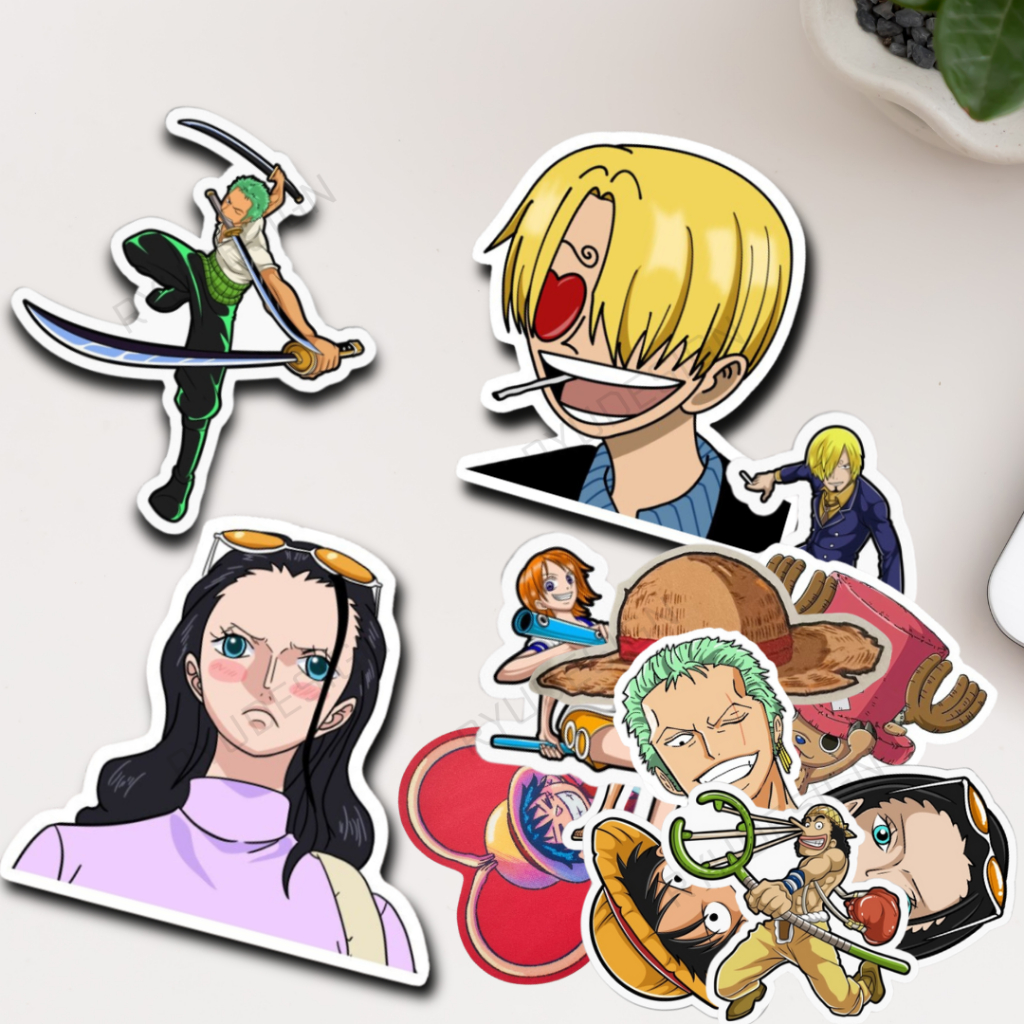 Jual Sticker Stiker Pack Anime One Piece Vinyl Glossy Diecut Luffy Zoro ...