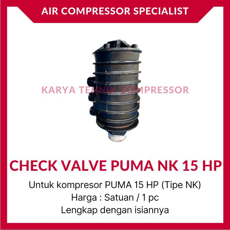 Jual Check Valve Cek Valep Valev Kompresor PUMA 15 HP (Tipe NK ...