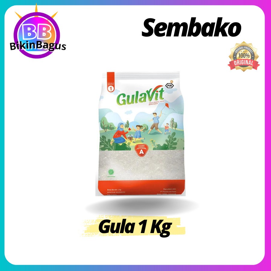 Jual Gula Vit 1 kg Gula pasir gulavit Kemasan 1 Kg Manis Pemanis ...
