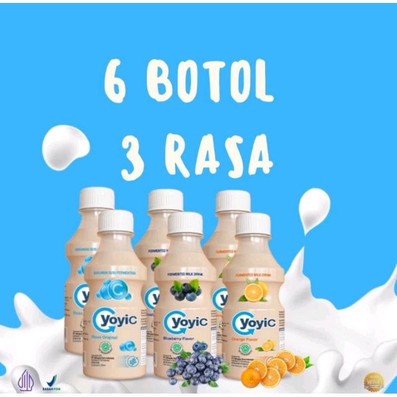 Jual 6 Botol 130ml EXP APRIL 2025 YoyiC Minuman Susu Fermentasi Yoghurt ...