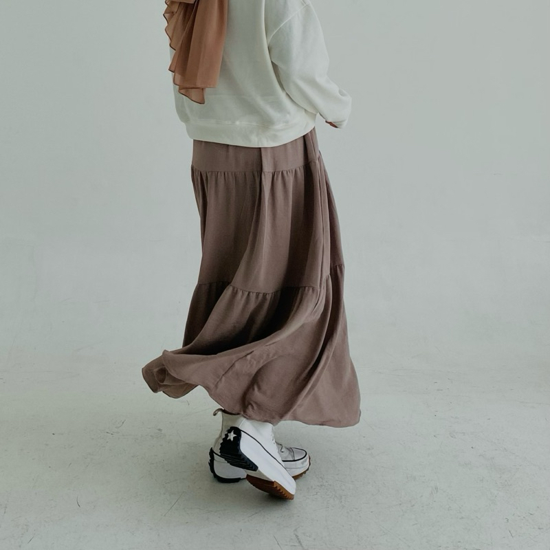 Jual NNHABIT | SKIRT FLOWY | ROK CRINKLE FLOWY | Shopee Indonesia