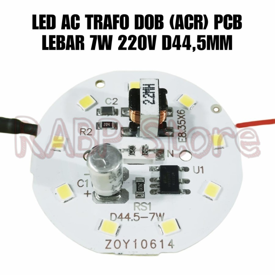 Jual PCB LED AC TRAFO 7W 220V DOB (ACR) UKURAN PCB LEBAR 44,5MM ...