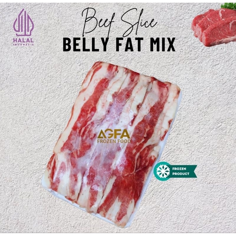 Jual Beef Slice Mix Fat / Belly Fat Mix / Beef Grill Mix Fat / Daging ...