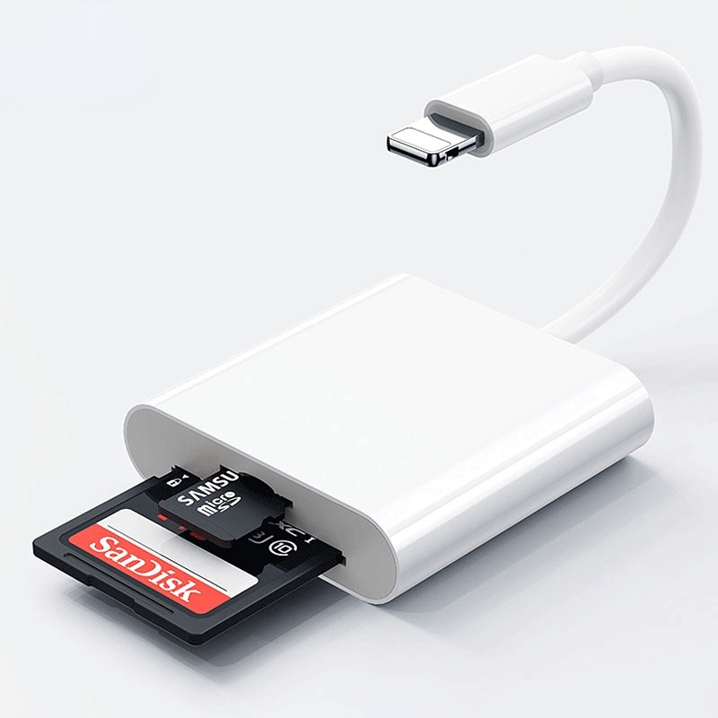 Jual COD 2 in 1 SD+TF Card Reader i-phone to SD Card / TF Memory Card ...