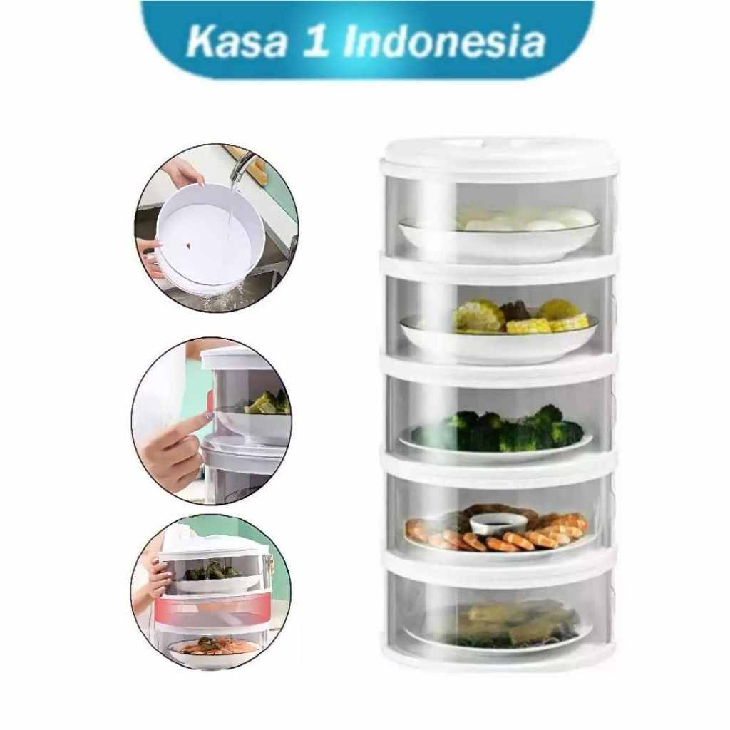 Jual Tudung Saji Tutup Food Cover Multilayer / Rak Susun Penyimpanan ...